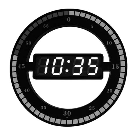 Electric Digital Hanging Wall Clock Led Display Cl Vicedeal