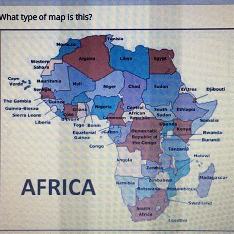 Economic Activity Map Of Africa