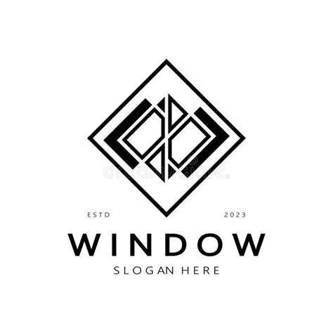 Simple Window Logo Design For Interior Construction Architecture