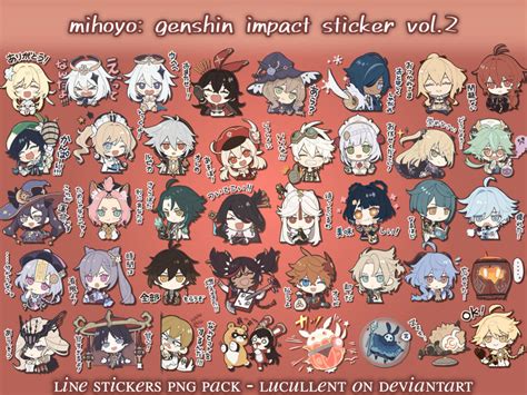 Mihoyo Genshin Impact Vol 2 Line Stickers By Lucullent On Deviantart