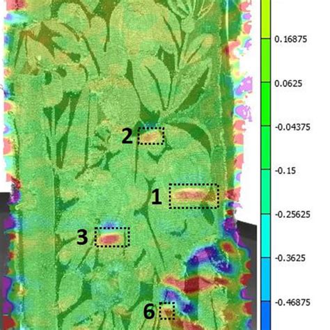 Strain Map Of The Historic Fragment At The End Of The 200 H Monitoring