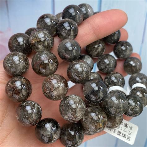 《奇幻晶球》特別款 黑幽靈水晶 黑幽靈 紅幽靈 灰白幽靈 意象水晶 體態特別 手珠 手串 手鍊 蝦皮購物