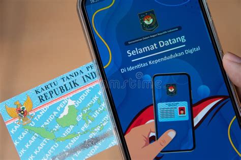 Display Of The Digital State Population Identity Application Editorial