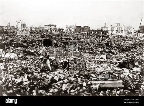 The Destroyed City Of Yokohama The Kanto Earthquake Happened On 1