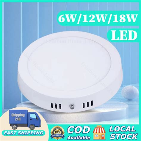 Led Panel Downlight 6w12w18w Household Downlight Round White Frame