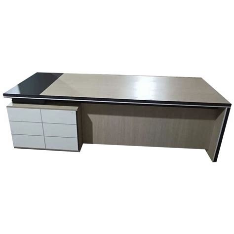 Teak Wood Rectangular 4x2 Feet Wooden Office Table With Storage At