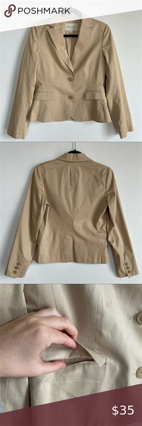 Banana Republic Tan Cream Button Blazer Small Classic Business Casual
