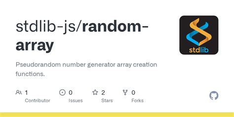 Github Stdlib Jsrandom Array Pseudorandom Number Generator Array