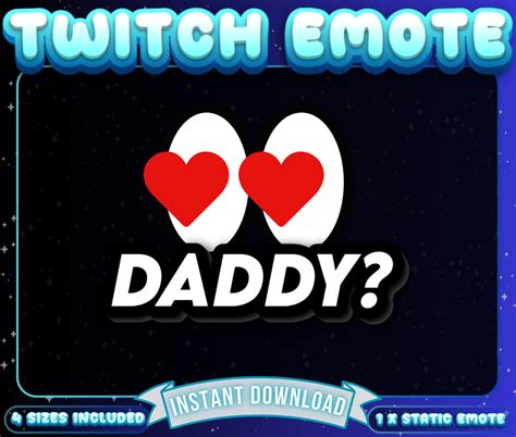 Daddy Twitch Emote Funny Streamer Emote Digital Download Etsy