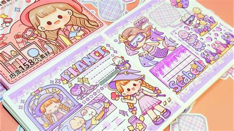 Stickers Journaling 💜💜cute Kawaii Sticker🌈 Immersive Asmr Bullet Journal Ep72 Youtube