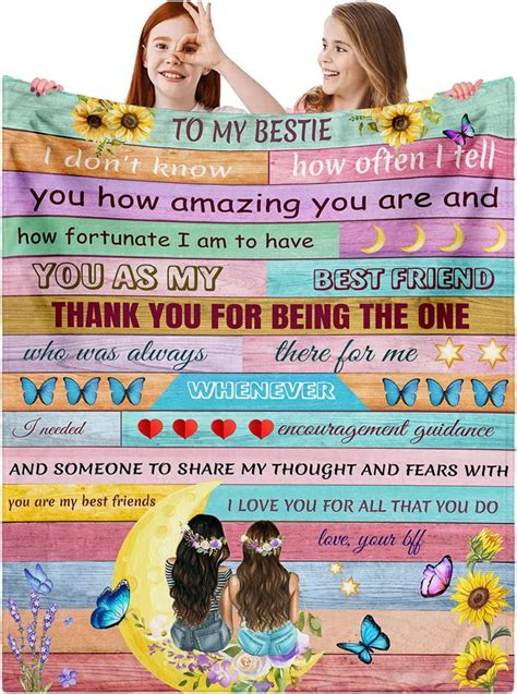 To My Bestie Blanket Best Friend Friendship T For Friends Birthday