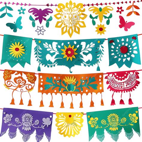 Mexican Papel Picado Clip Art Mexican Papel Picado Paper Flag Hi Res