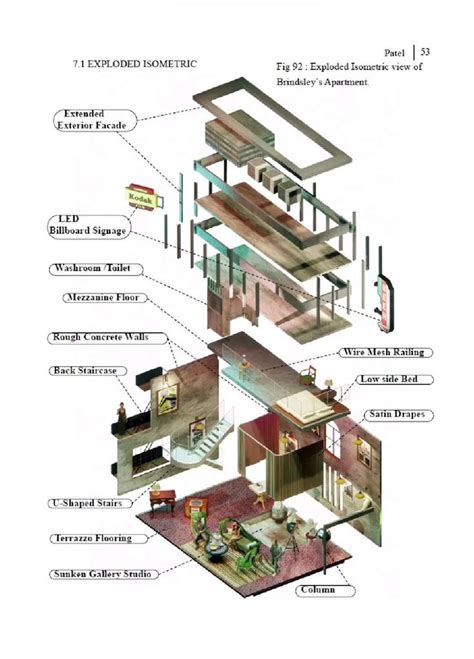 3d Isometric Exploded Views Of Architectural Elements