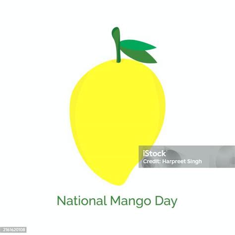 Vector Illustration Of National Mango Day July 22 Mango Day Stock