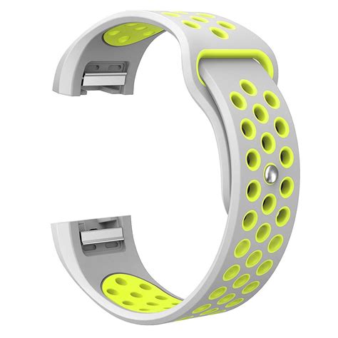 Silicone Band For Fitbit Charge 2 Yellow And Grey Size S M Shop