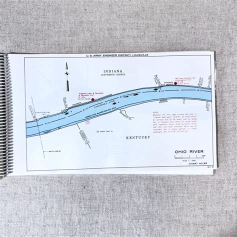Ohio River Navigation Charts Us Army Corps Engineers 1990 Book Etsy