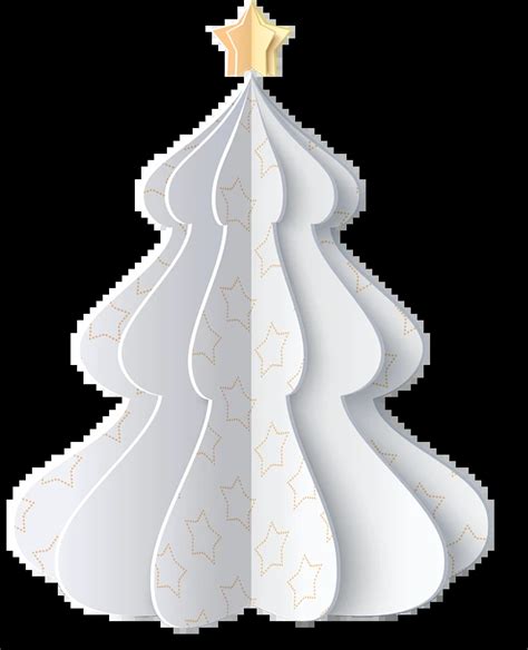 剪纸圣诞树 花瓣网