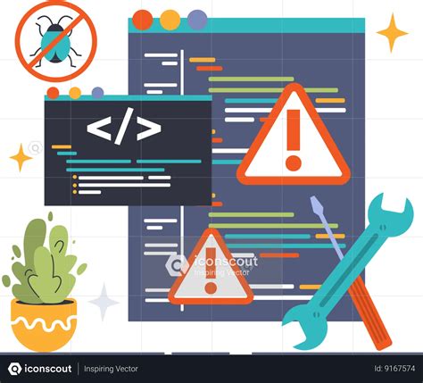 Coding Error And Debugging Illustration Free Download Science And Technology Illustrations