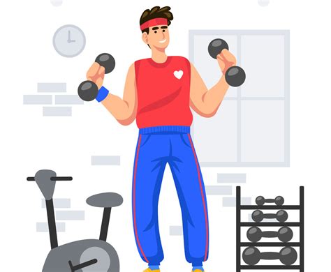 Fitness Gym Clip Art Man Exercise Vector Art Icons And Graphics For
