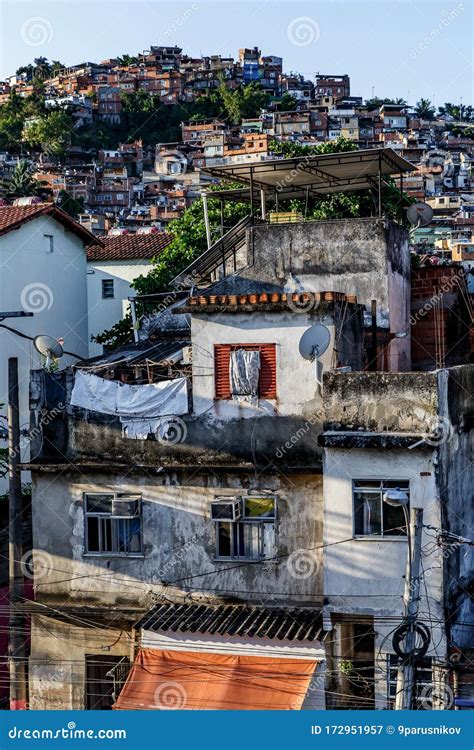 Favella In Rio De Janeiro Brazil Stock Image Image Of Shantytown