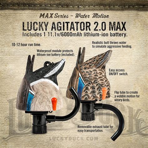 Lucky Duck Agitator Hdi 20 Max Series Mallard Canadian Waterfowl