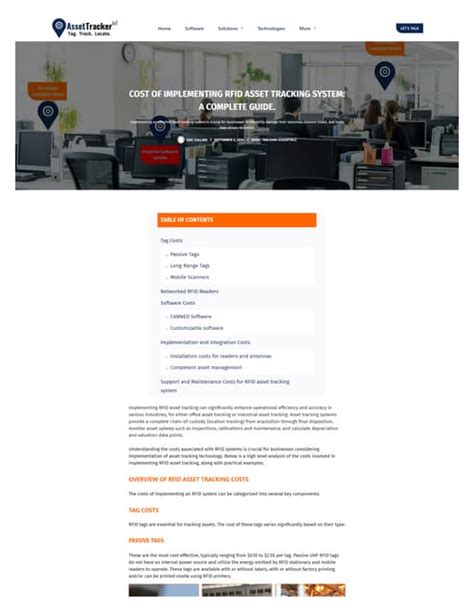 Cost Of Implementing Rfid Asset Tracking A Complete Guide Pdf