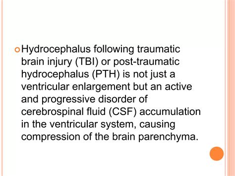 Post Traumatic Hydrocephalus Pptx