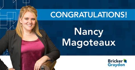 Bricker Graydon Is Thrilled To Celebrate Nancy Sheckler Magoteaux On Her Bricker Graydon