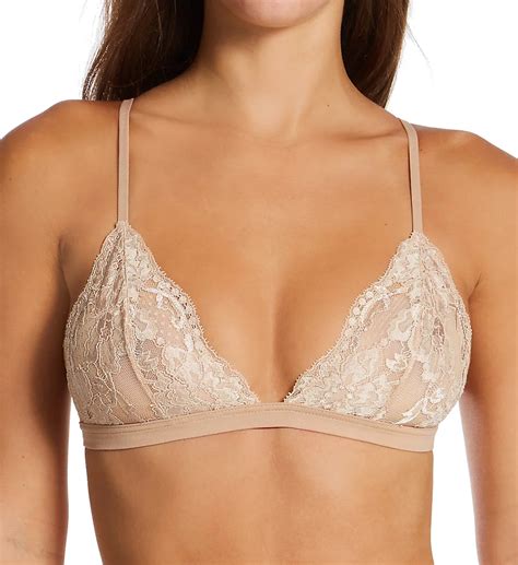 Souple Wireless Lace Triangle Bra Nude 34d