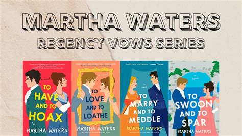 Regency Vows Series By Martha Waters Historical Romance Book Series