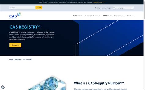 Chemical Abstracts Service Cas Registry 化学物质数据集 数据库数据集