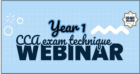 Year 1 Cca Exam Technique Webinar Event Listing Medall