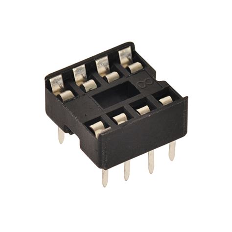 254mm Pitch 8 Ways Ic Dip Socket Through Hole Stamped Pin 1a