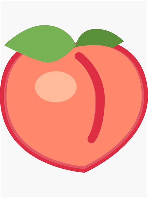 Peach Emoji Sticker For Sale By Sng12 Redbubble