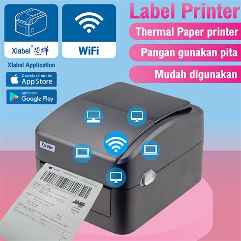 Jual Printer Barcode Label Thermal Printer Label425inch 203dpi Black