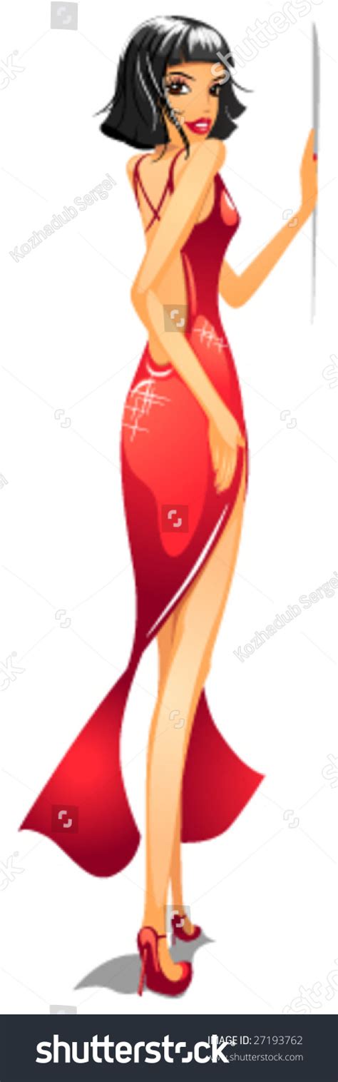 Vector Illustration Flirt Girl Stock Vector Royalty Free 27193762 Shutterstock