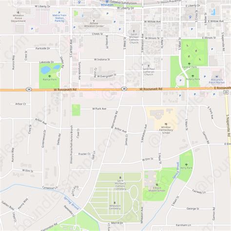 Wheaton Modern Atlas Vector Map 110k Boundless Maps