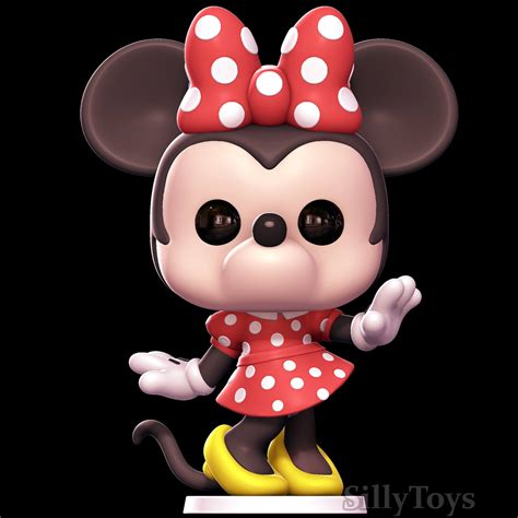 Minnie Mouse Funko Pop 3d Model By Sillytoys
