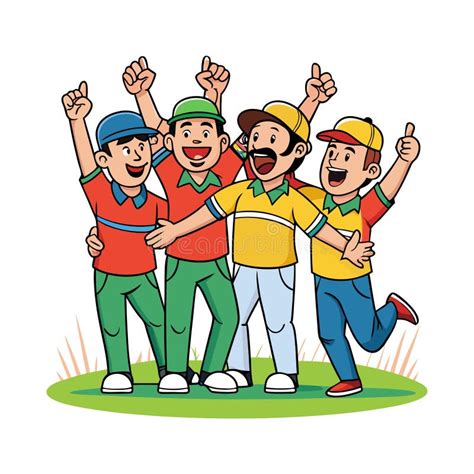 Cheering Happy Supporter Stock Illustrations 860 Cheering Happy