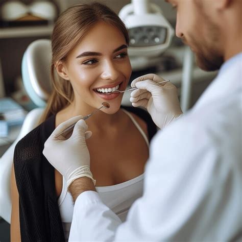 Dentist Examining A Patients Teeth Premium Ai Generated Image