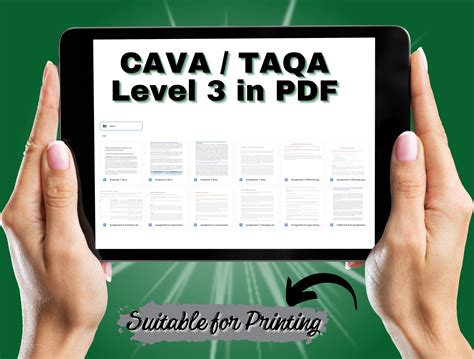 Cava Taqa Level 3 Assessor Qualifications Answers Help Units 1 2 3