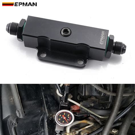 Epman Performance Engine Billet Aluminum An6 Inline Fuel Filter Bracket And 18npt Port For Fuel