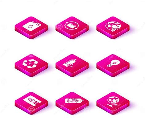 Set Stop Ocean Plastic Pollution Recycle Symbol And Leaf Recycling Bottle Earth Globe Plant