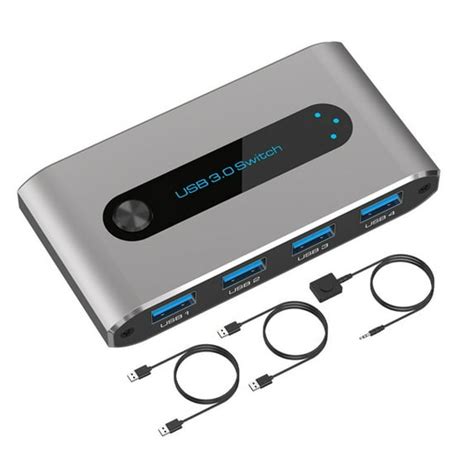 Usb Switcher 2 In 4 Out For Seamlessly Device Sharing Between Two