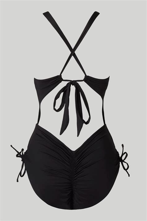 Lace Up One Piece Swimsuit Trilogia Fashion
