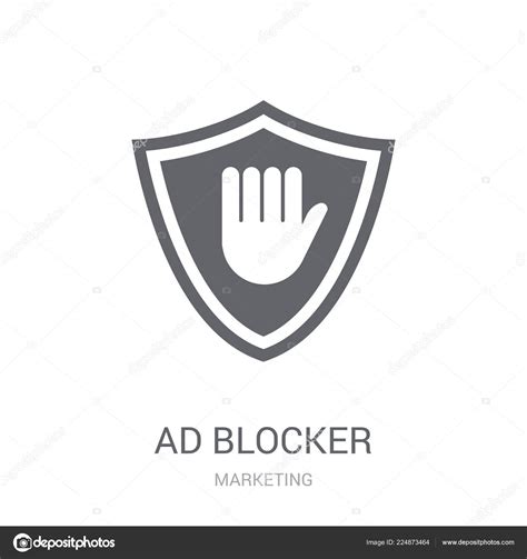 Blocker Icon Trendy Blocker Logo Concept White Background Marketing