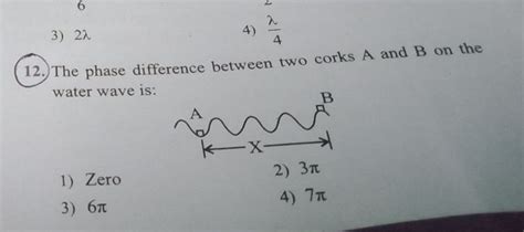 3 2 Lambda 4 Frac { Lambda } { 4 } The Phase Difference Between Two