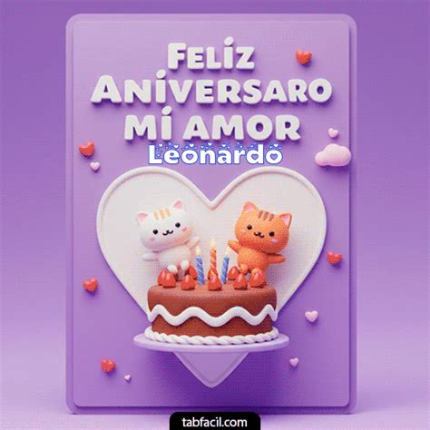 🎂 Feliz Aniversario Leonardo Tarjetas  Online