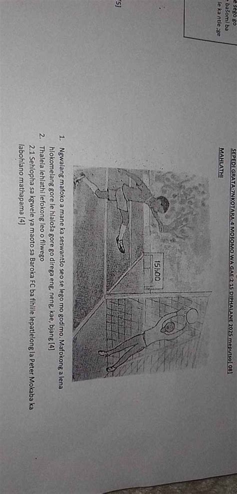 Heres The Question Image Ocr Start E Sego Go E Bašomi Ba Le Ka