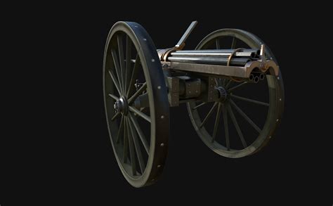 1865 Gatling Gun Wip Critique Wanted — Polycount